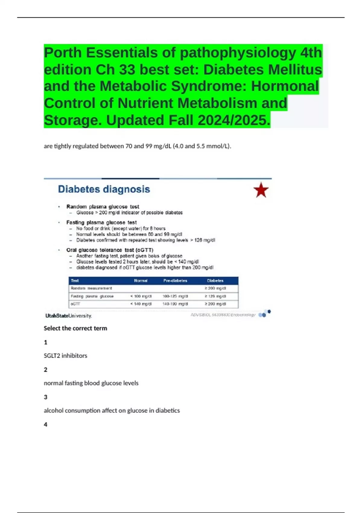 Summary Porth Essentials of pathophysiology 4th edition Ch 33 best set ...