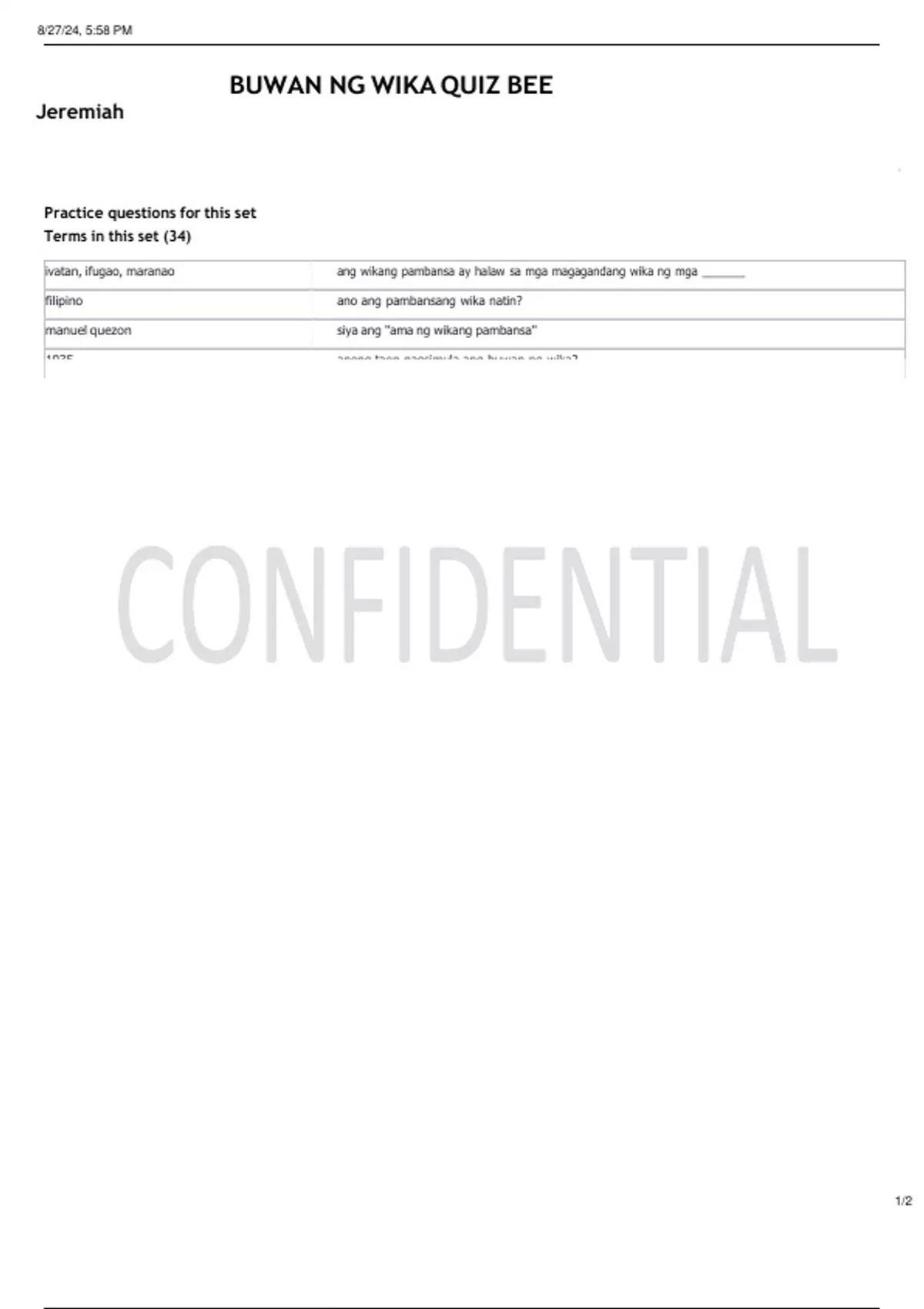 BUWAN NG WIKA QUIZ BEE QUESTIONS WITH CORRECT ANSWERS._.pdf - CGFM ...