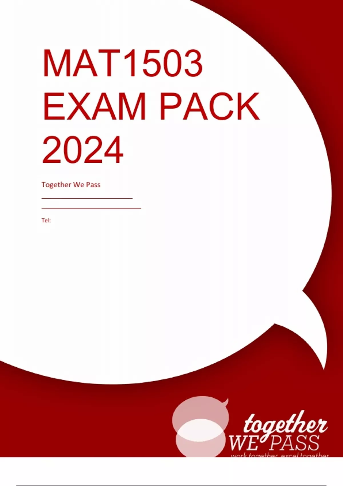 MAT1503 Exam pack 2024(Linear Algebra I) Questions and answers - Linear ...