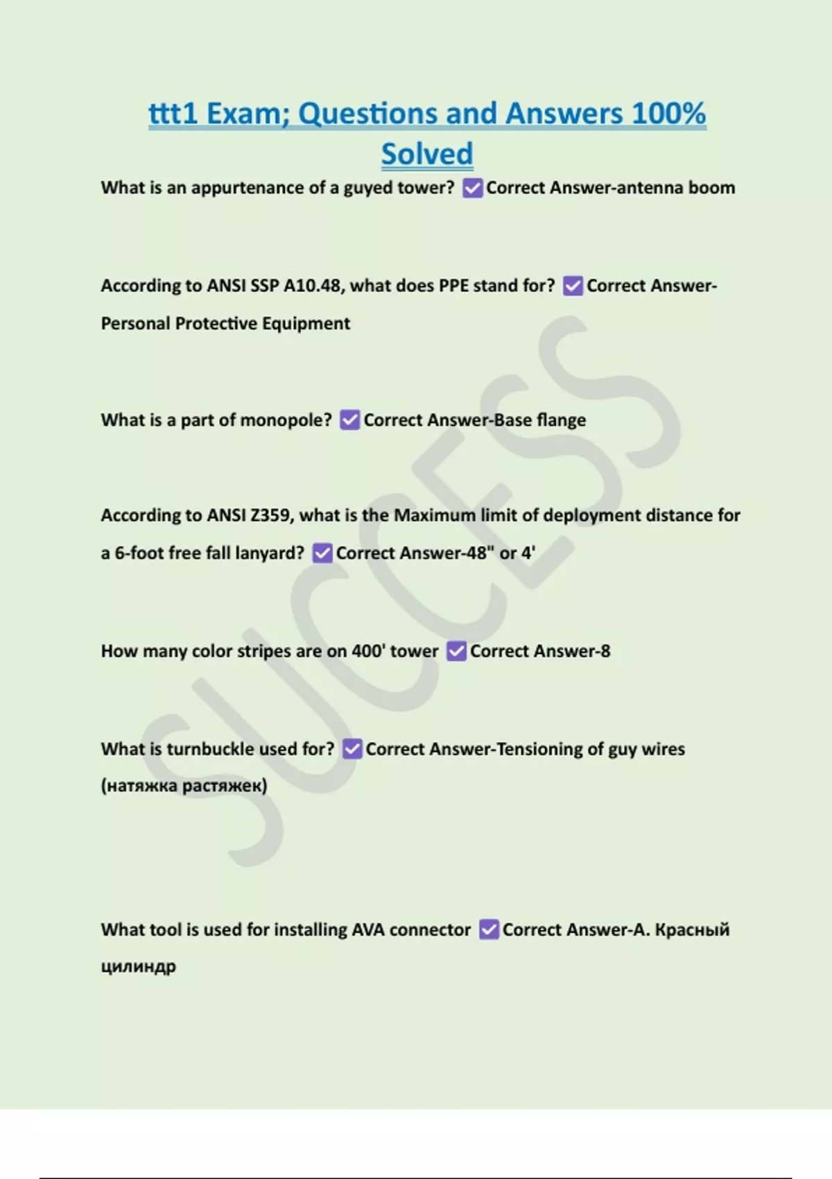 ttt1 Exam; Questions and Answers 100% Solved - NWSA TTT - Stuvia US