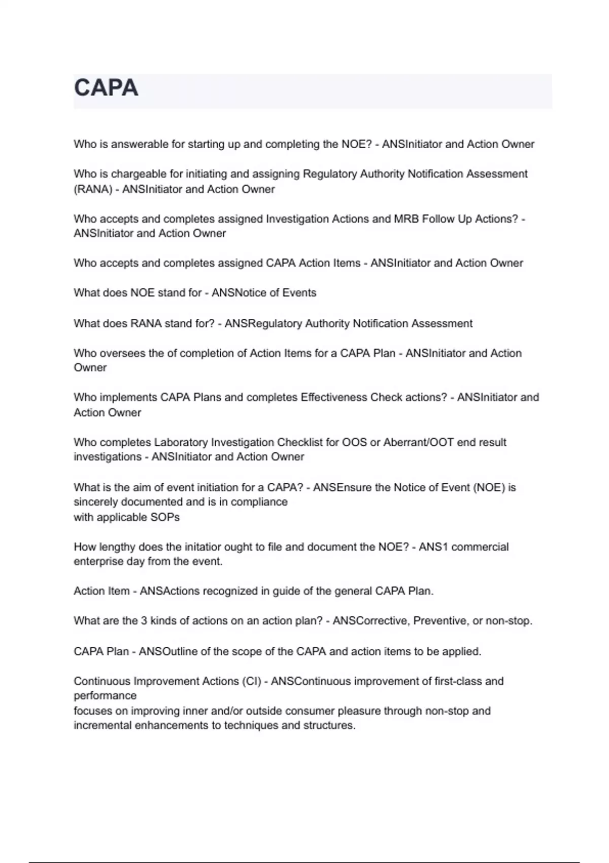 Capa Questions And Answers With Solutions 2024 2025 Capa Certified Accounts Payable