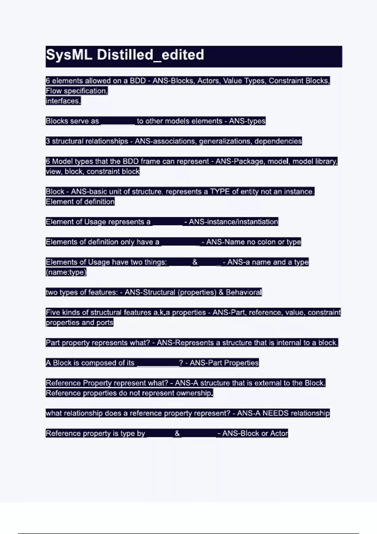 SysML Distilled_edited Questions & 100% Verified Correct Answers with ...