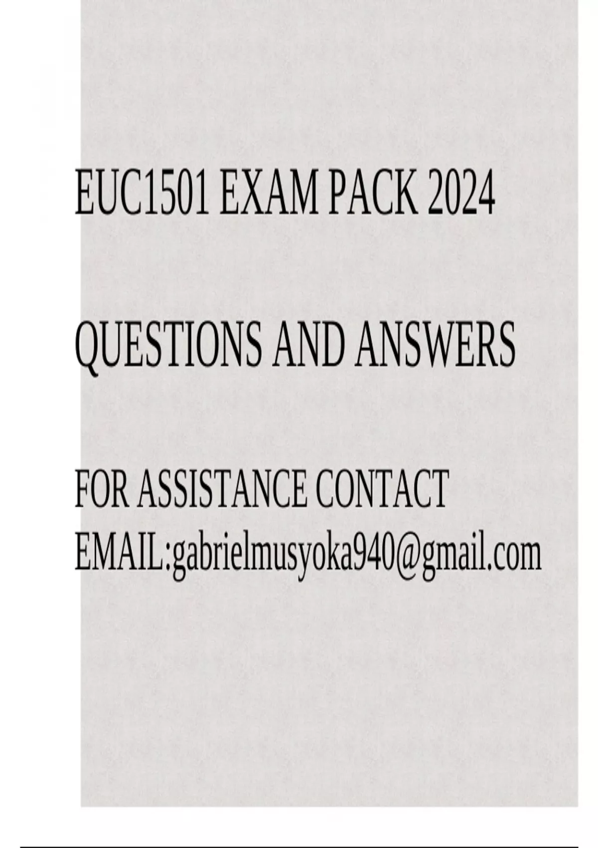 EUC1501 Exam pack 2024(Ethical Information and Communication ...