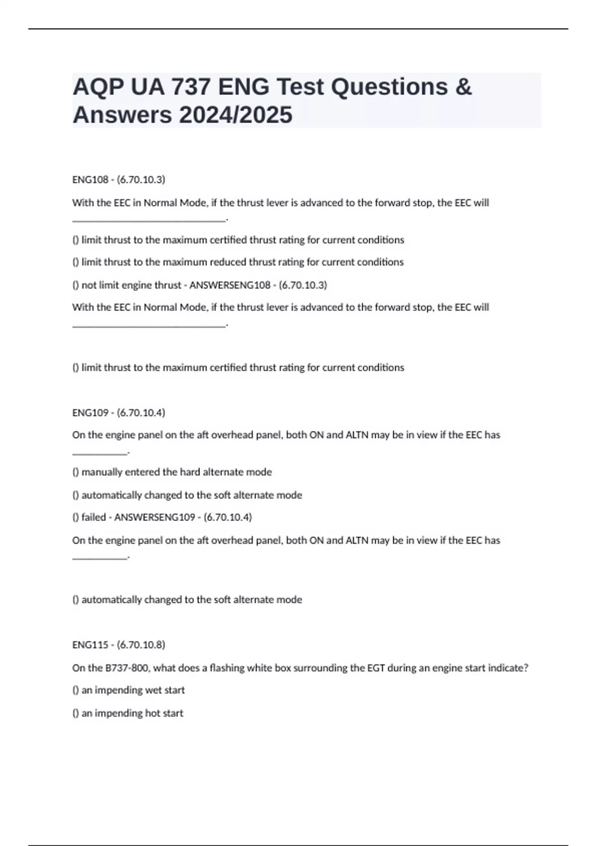 AQP UA 737 ENG Test Questions & Answers 2024/2025 - AQP UA 737 ENG ...