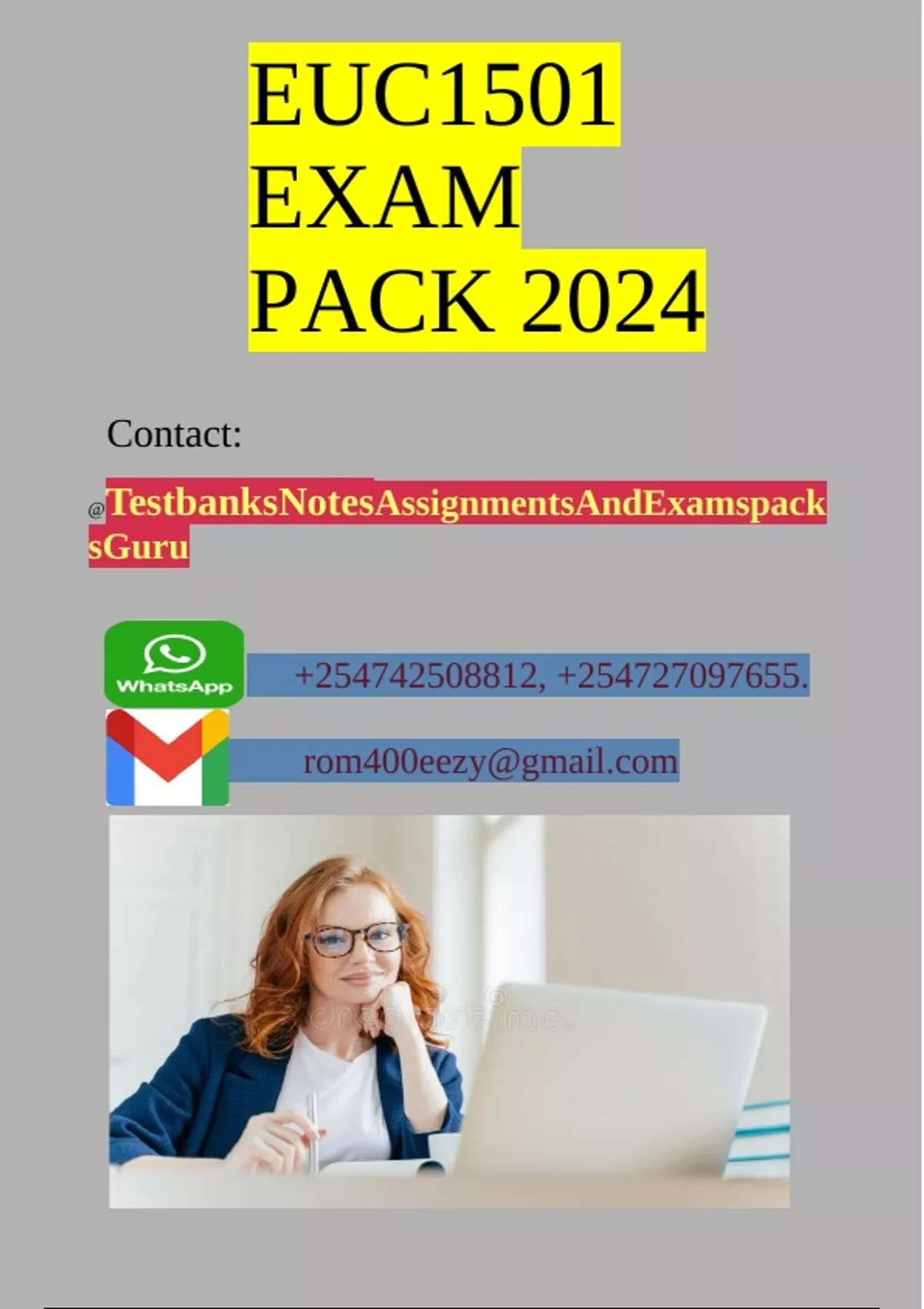 EUC1501 EXAM PACK 2024 EUC1501 EXAM PACK 2024 Stuvia SA