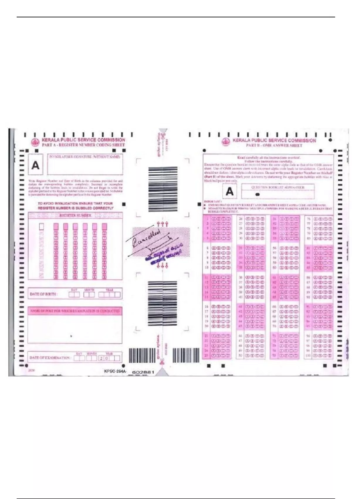 OMR-Answer-Sheet-Model Questions & 100% Verified Correct Answers with ...