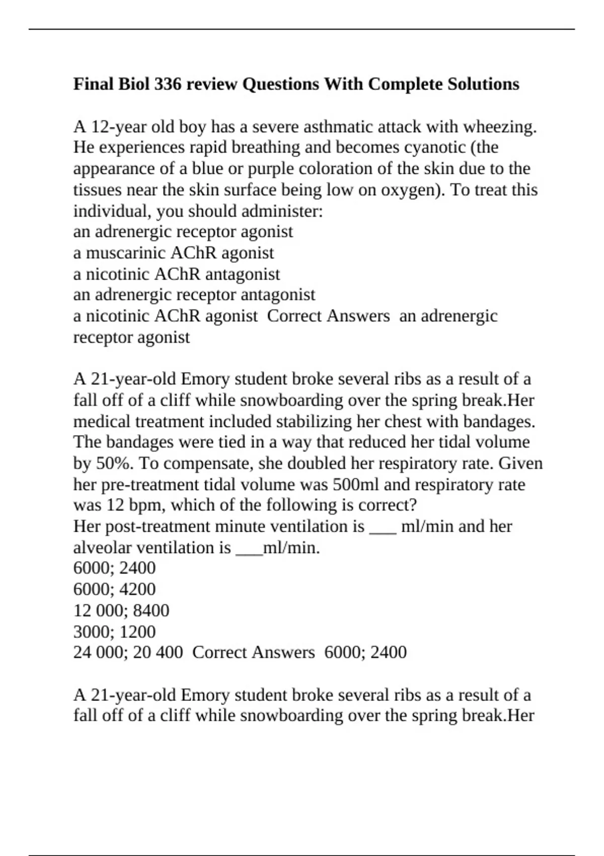 Final Biol 336 review Questions With Complete Solutions - Biol 336 ...