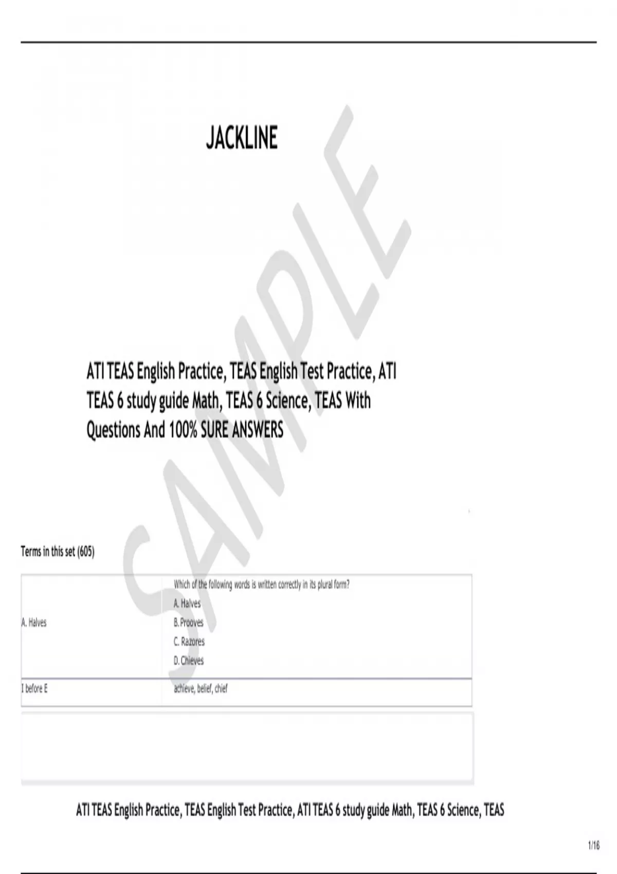 ATI TEAS English Practice, TEAS English Test Practice, ATI TEAS 6 study ...