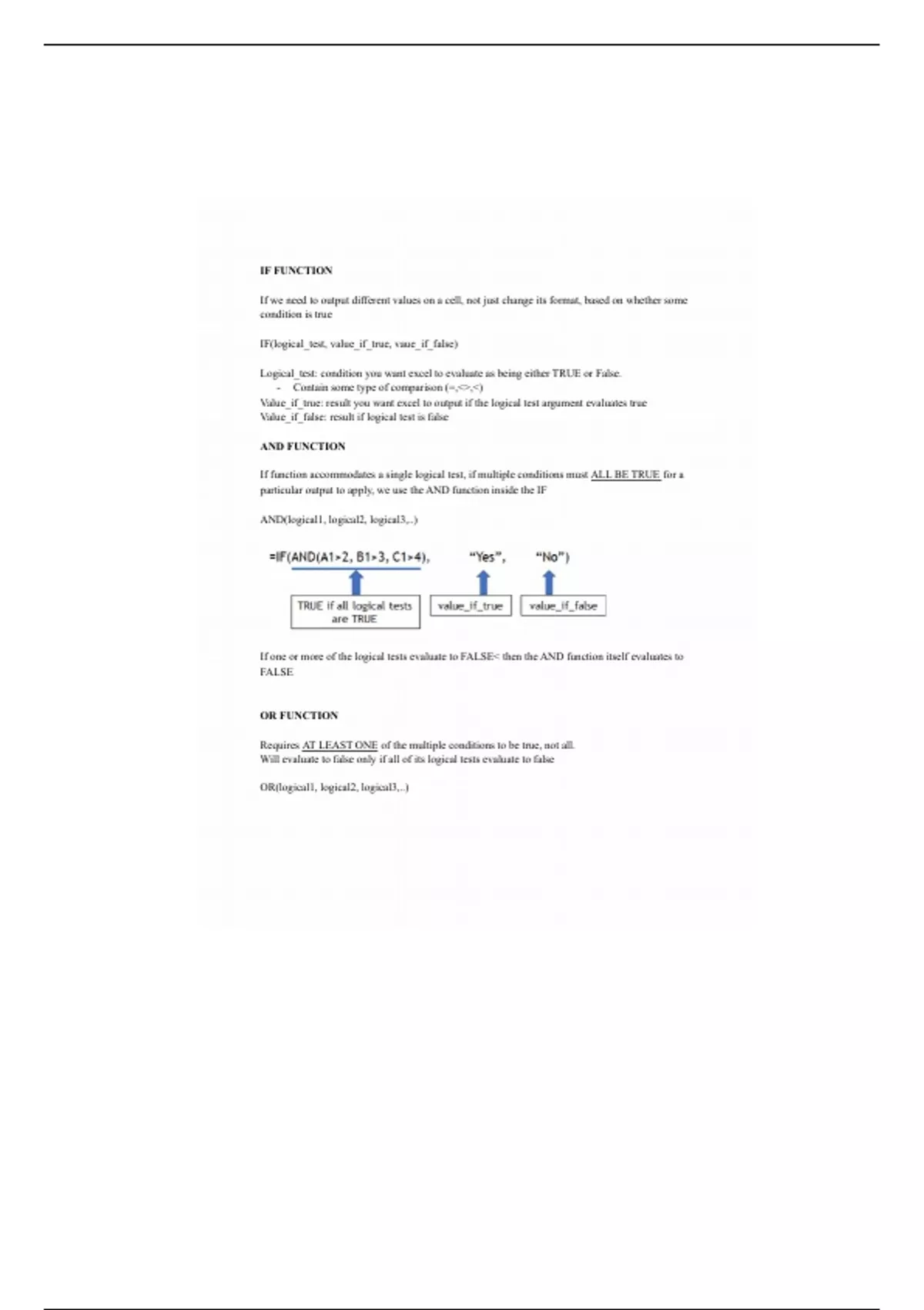 Nested IFS, AND, OR Function Notes - BUS-K 201 - Stuvia US