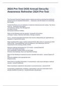 2024 Pre-Test DOD Annual Security Awareness Refresher 2024 Pre-Test ...