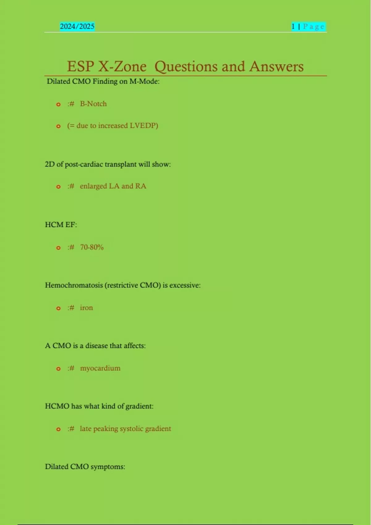 ESP FE X-ZONE Questions and Answers - Stuvia US