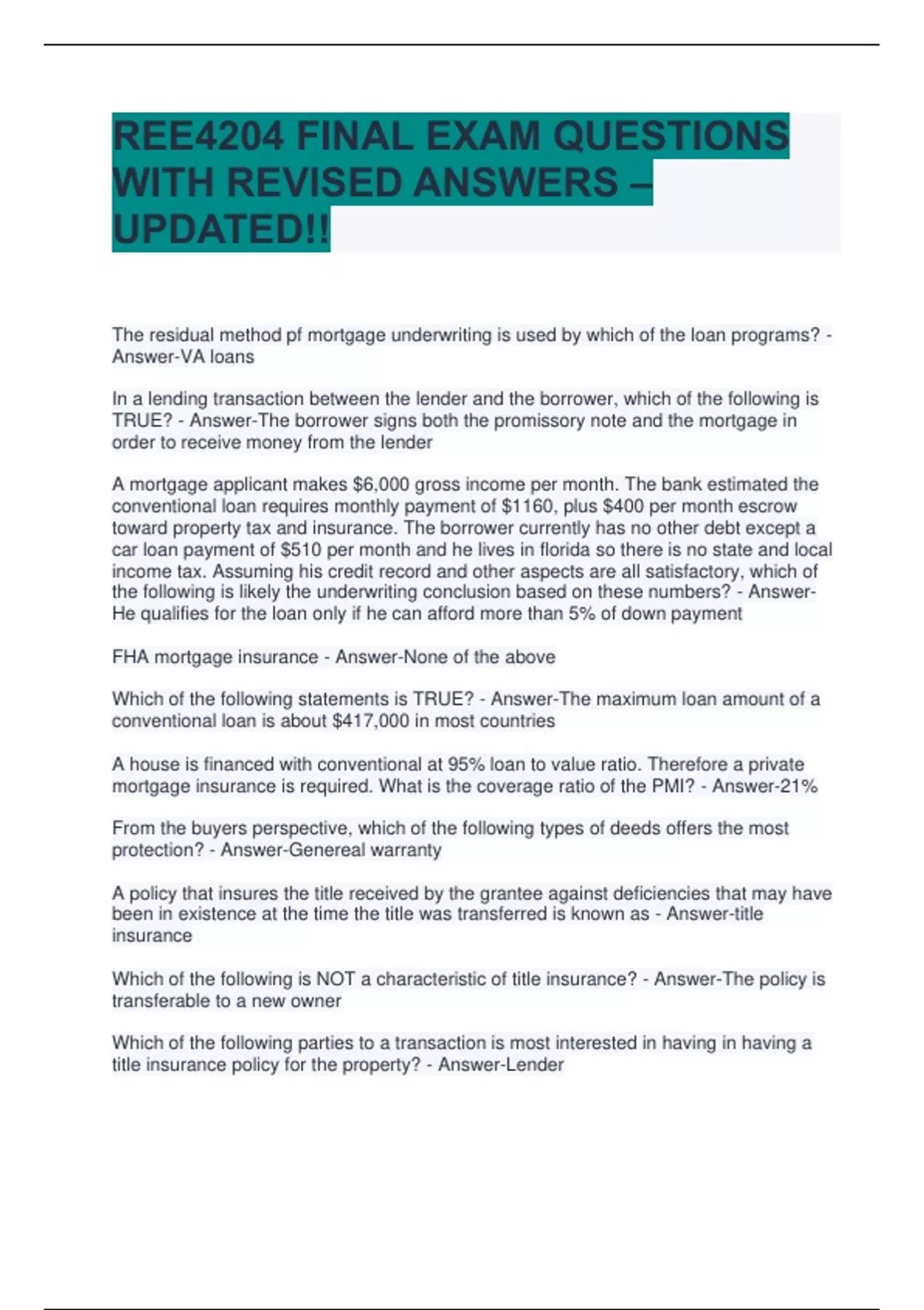 REE4204 FINAL EXAM QUESTIONS WITH REVISED ANSWERS – UPDATED!! - REE4204 ...