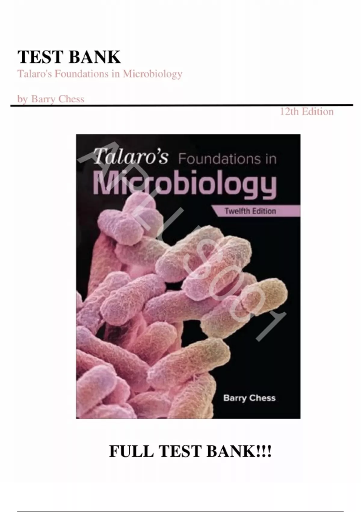 Talaro’s Foundations in Microbiology – 12th Edition (Barry Chess ...