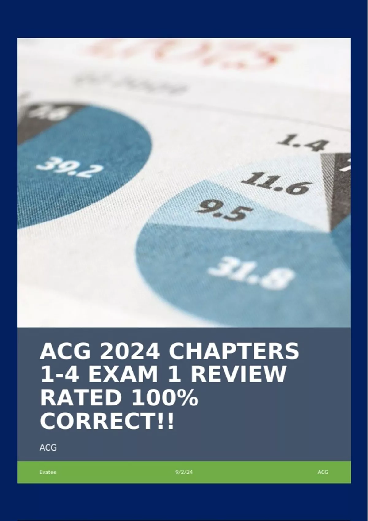 ACG 2024 CHAPTERS 1-4 EXAM 1 REVIEW RATED 100% CORRECT!! - ACG - Stuvia US