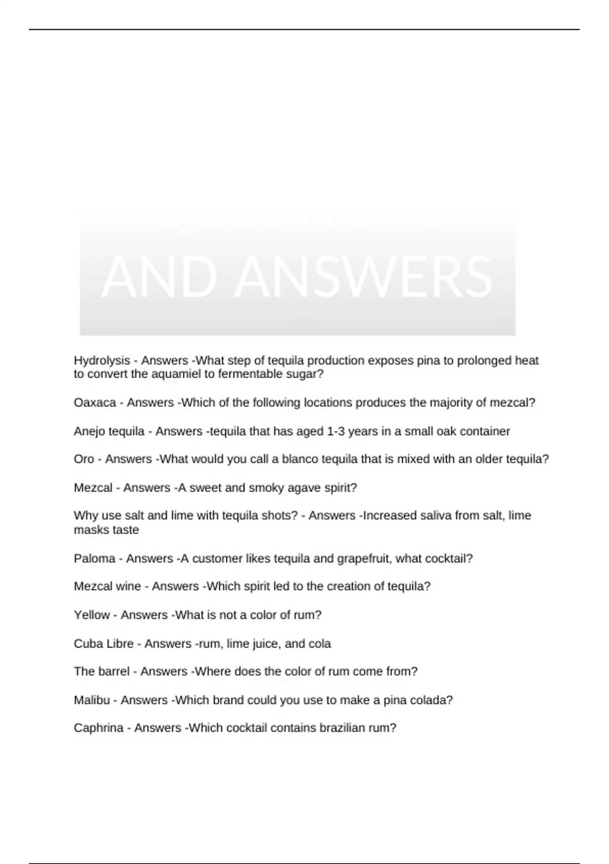 TSP EXAM QUESTIONS AND ANSWERS - TSP - Stuvia US