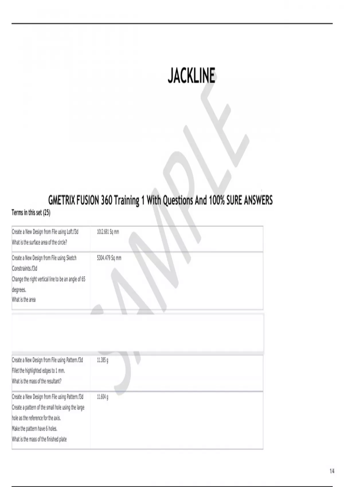 Acu Fusion 360 Practice Exam 2 With Questions And 100 Sure Answers Stuvia Us