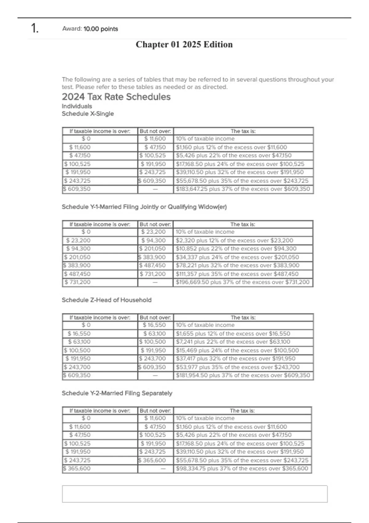 Test Bank for McGraw Hill's Essentials of Federal Taxation 2025 Edition ...