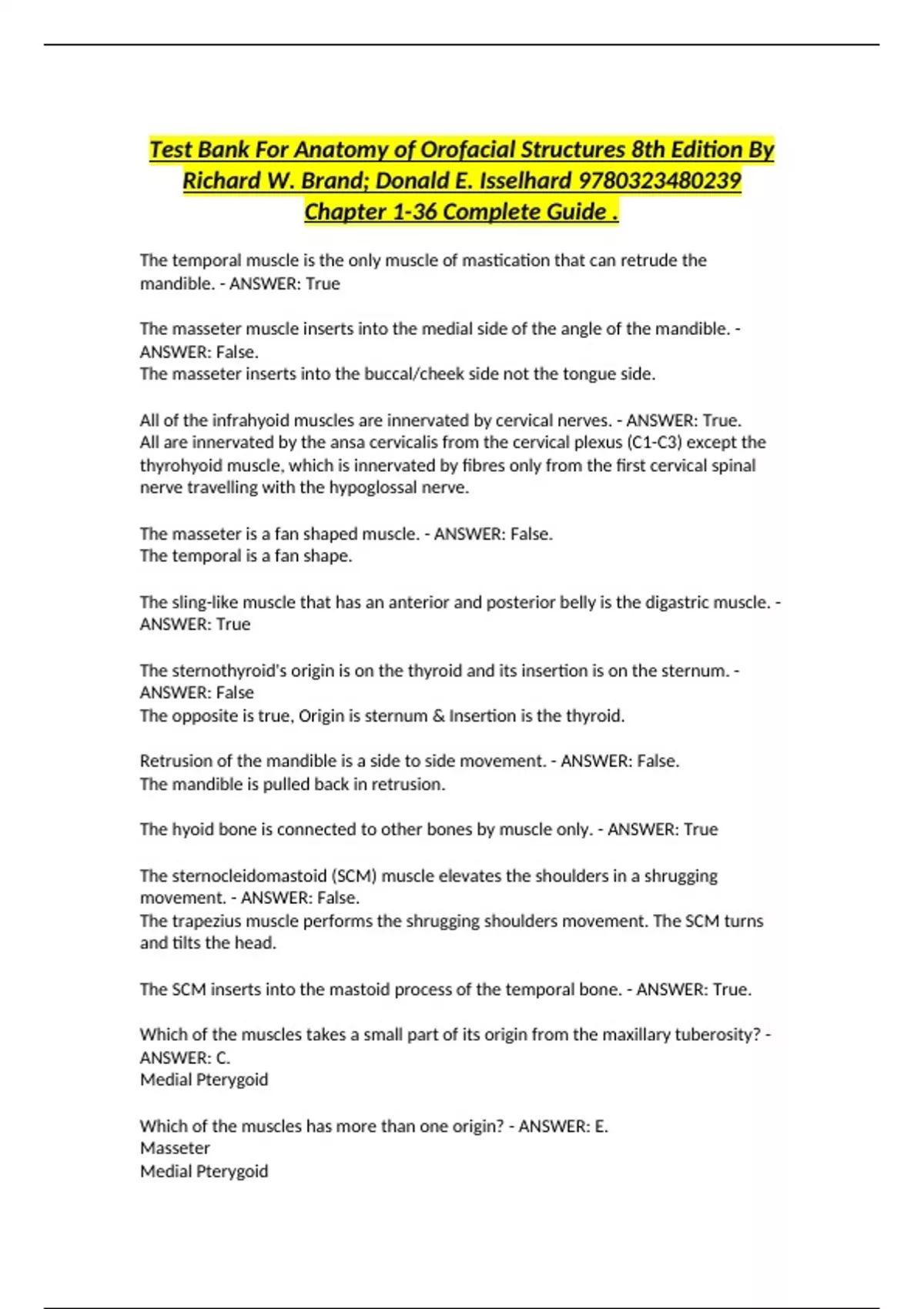 Anatomy of Orofacial Structures - Anatomy of Orofacial Structures ...