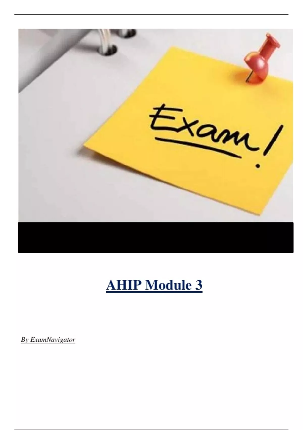 AHIP Module 3 ( Latest 2024 / 2025 ) Actual Questions and Answers 100% ...