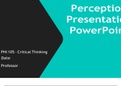 PHI 105 Perception Presentation PowerPoint - PHI 105 Perception ...