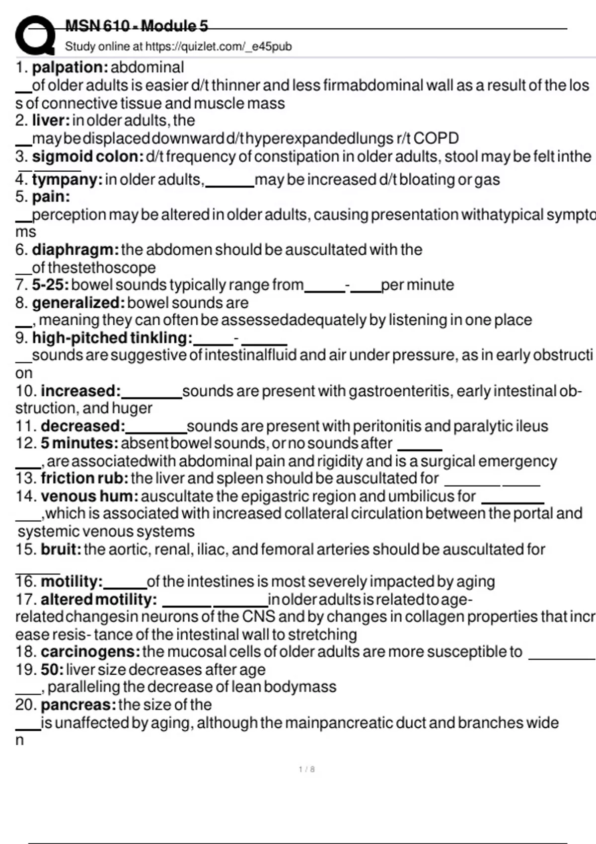 MSN 610 - Module 5 questions and answers - MSN 610 - Stuvia US