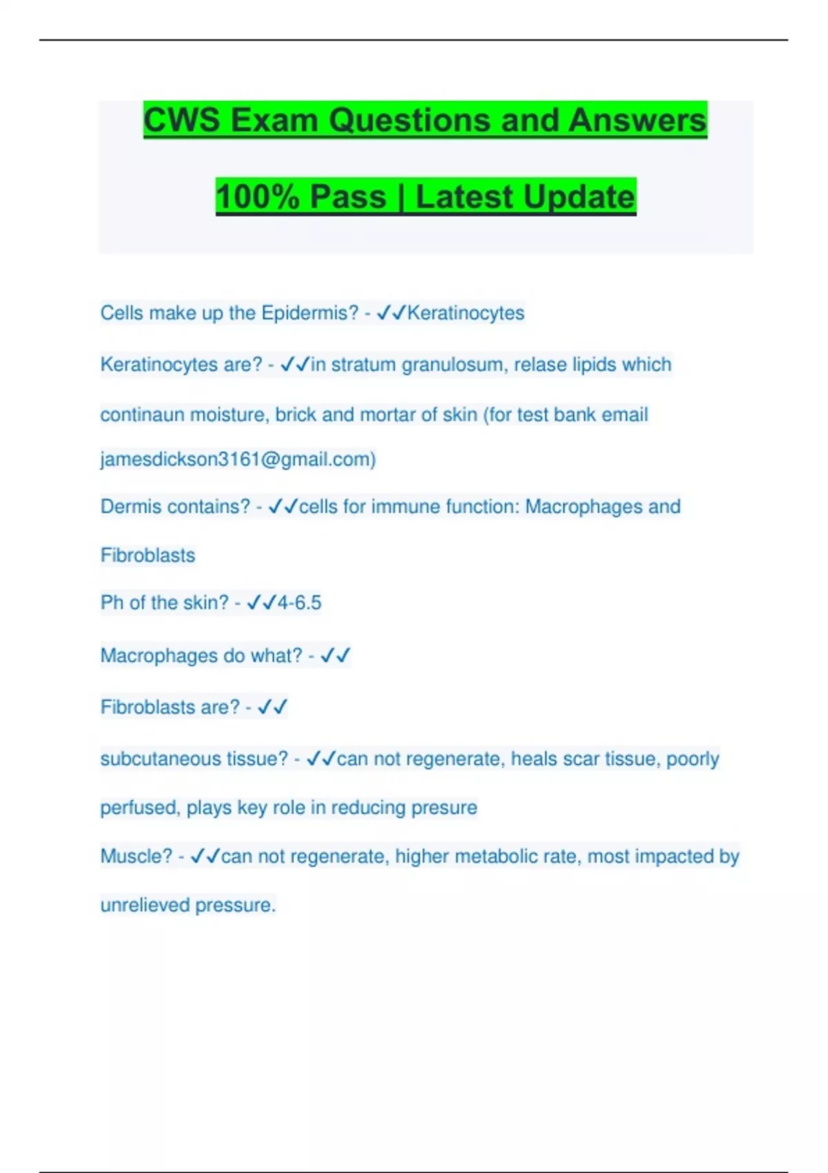 CWS Exam Questions and Answers 100% Pass | Latest Update - CWSP ...