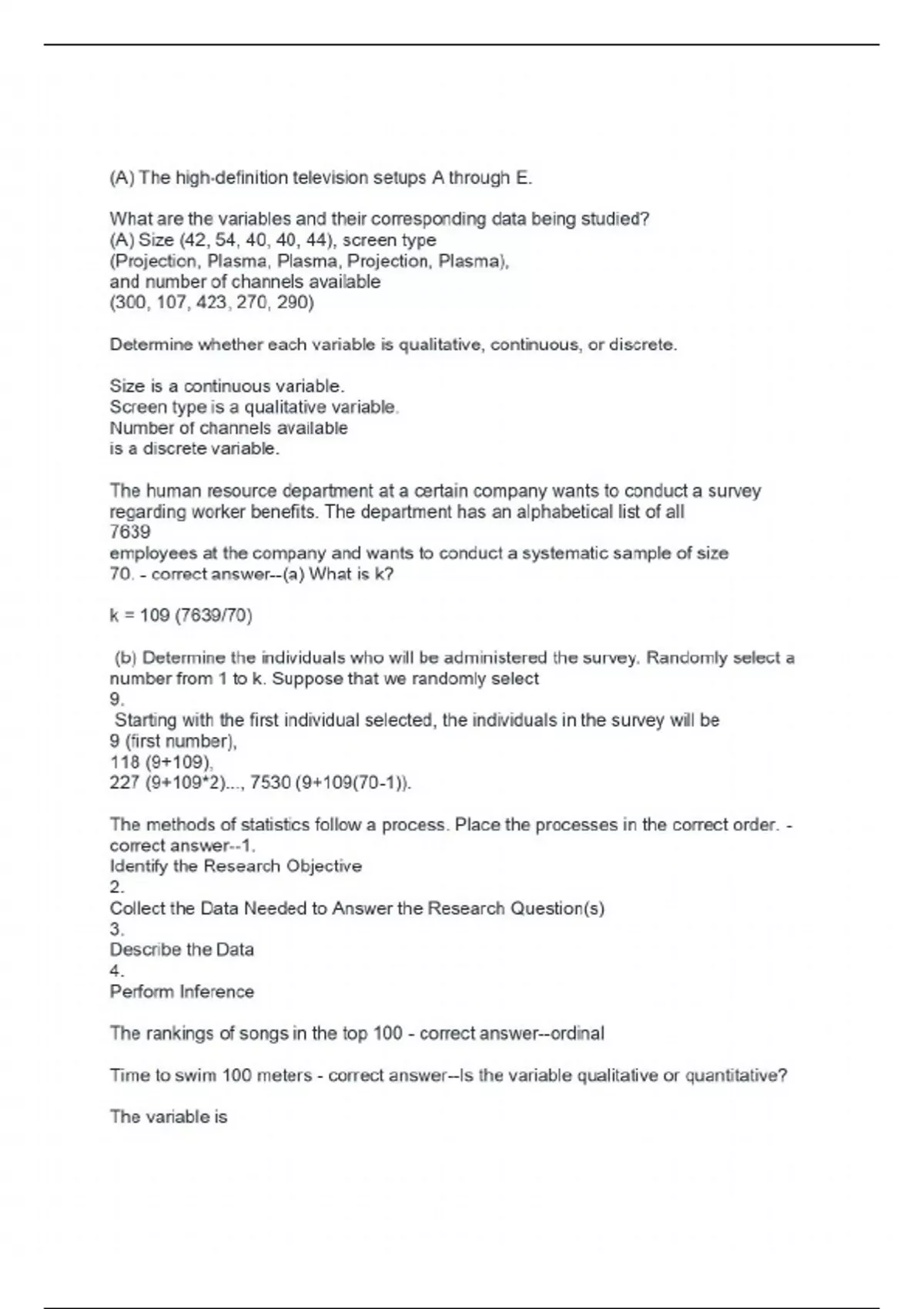 Math 120 Intro To Statistics 2024 Math 120 Stuvia Us