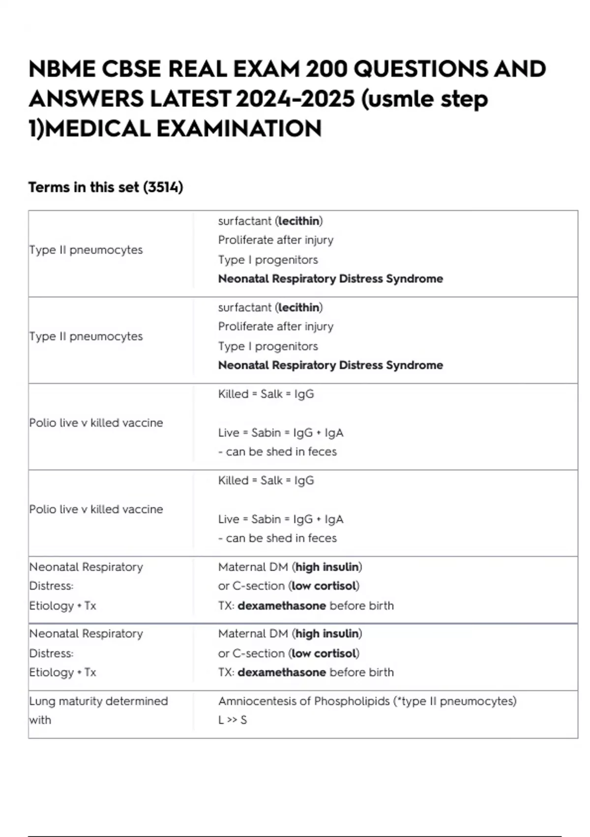 NBME CBSE REAL EXAM 200 QUESTIONS AND ANSWERS LATEST (usmle step 1 ...