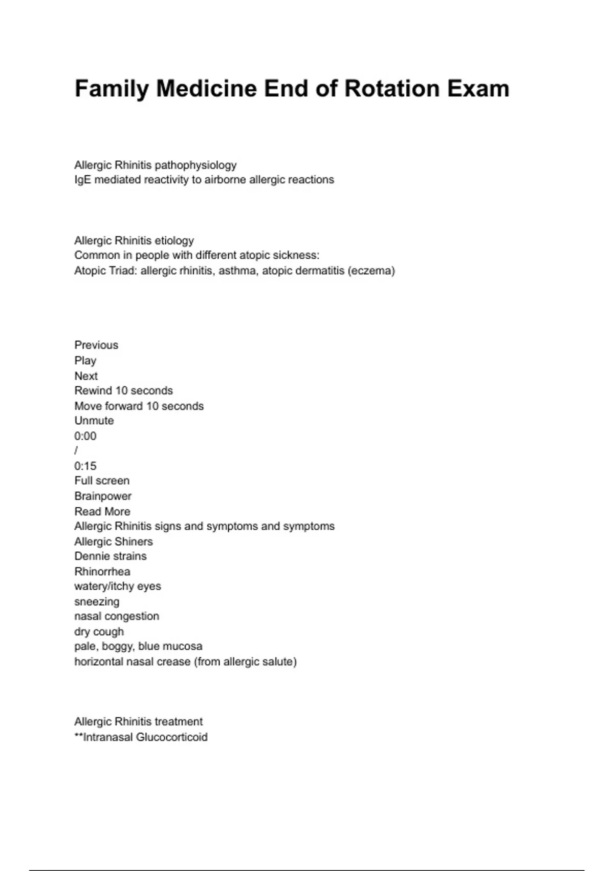 Family Medicine End of Rotation Exam questions and answers rated A+ ...