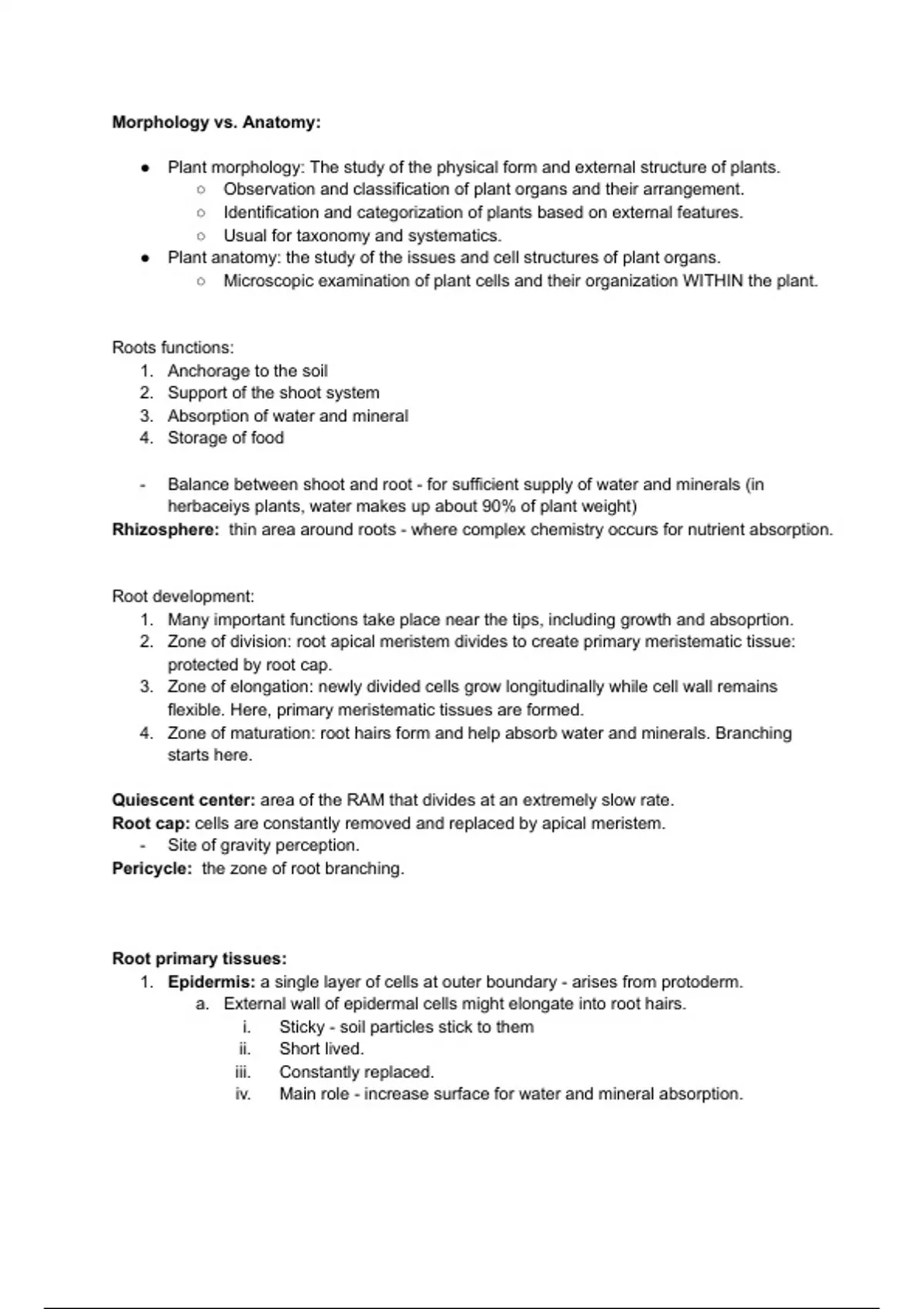 Intro to Plant Sciences notes/quizzes - BOT 3015 (BOT3015) - Stuvia US
