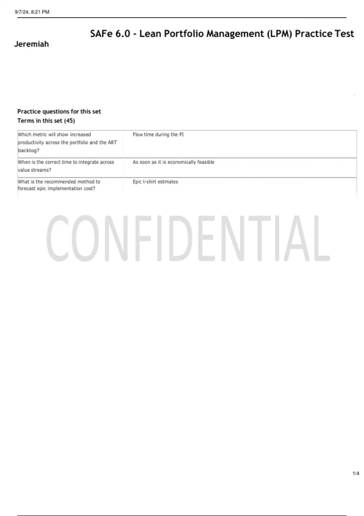 SAFe 6.0 - Lean Portfolio Management (LPM) Practice Test Practice ...