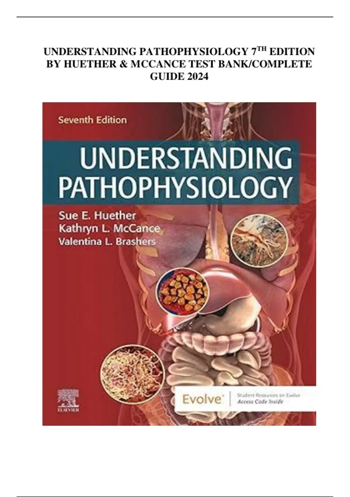 UNDERSTANDING PATHOPHYSIOLOGY 7TH EDITION BY HUETHER & MCCANCE TEST ...
