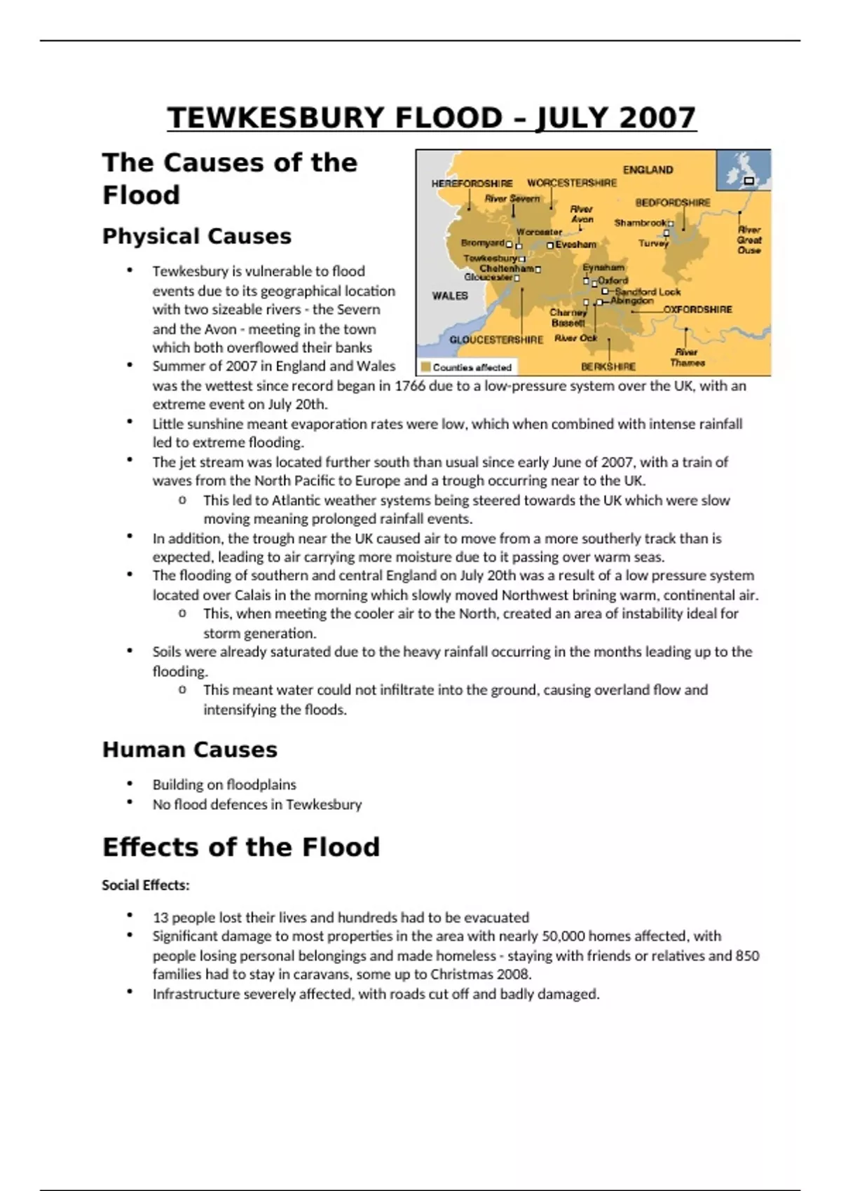IB Geography Case Studies River Flooding - Geography - Stuvia US