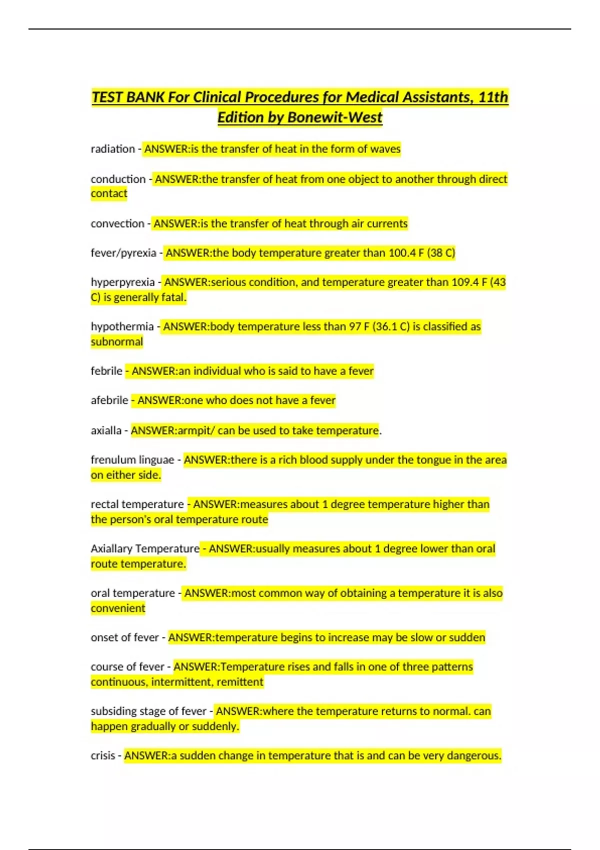 Clinical Procedures for Medical Assistants, 11th Edition by Bonewit ...
