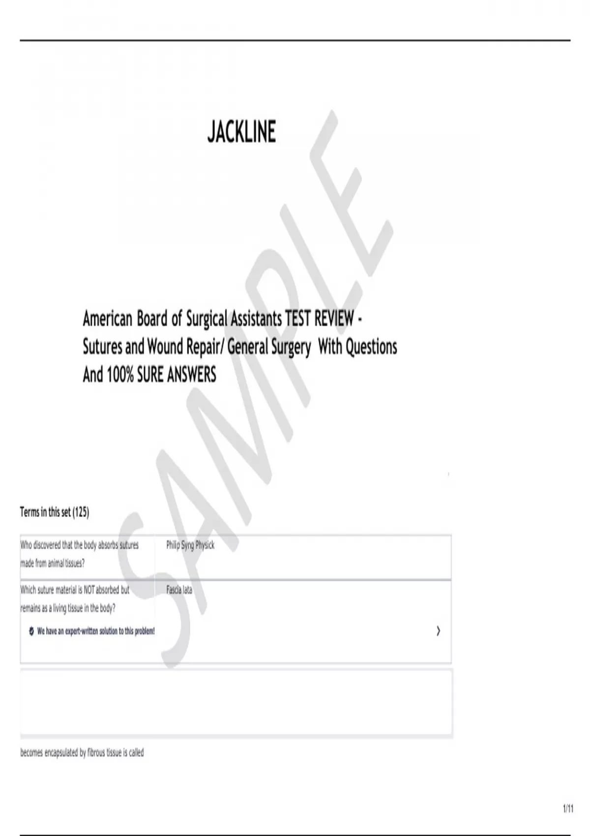 American Board of Surgical Assistants TEST REVIEW - Sutures and Wound ...