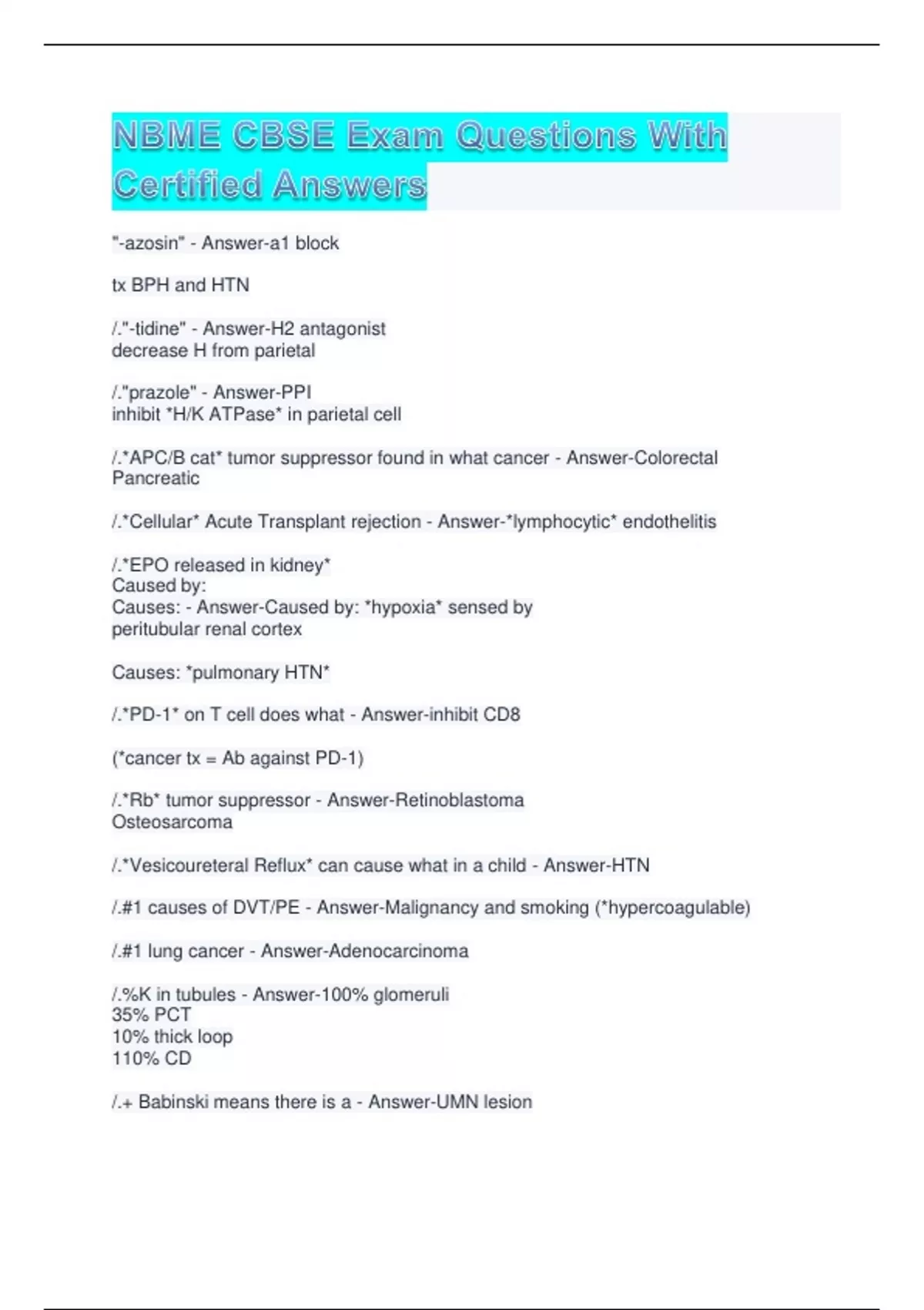 Bundle For NBME CBSE PUBLIC HEALTH SCIENCE/BIOSTATISTICS 2025 TEST BANK ...