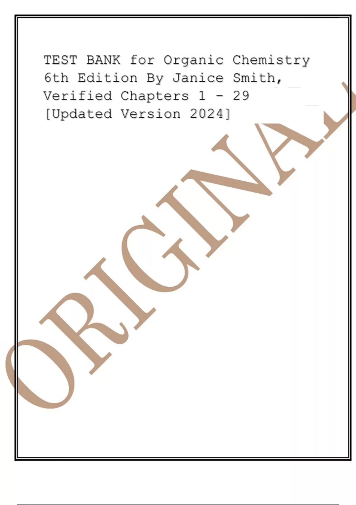 Exam (elaborations) Organic Chemistry 6th Edition - Organic Chemistry ...