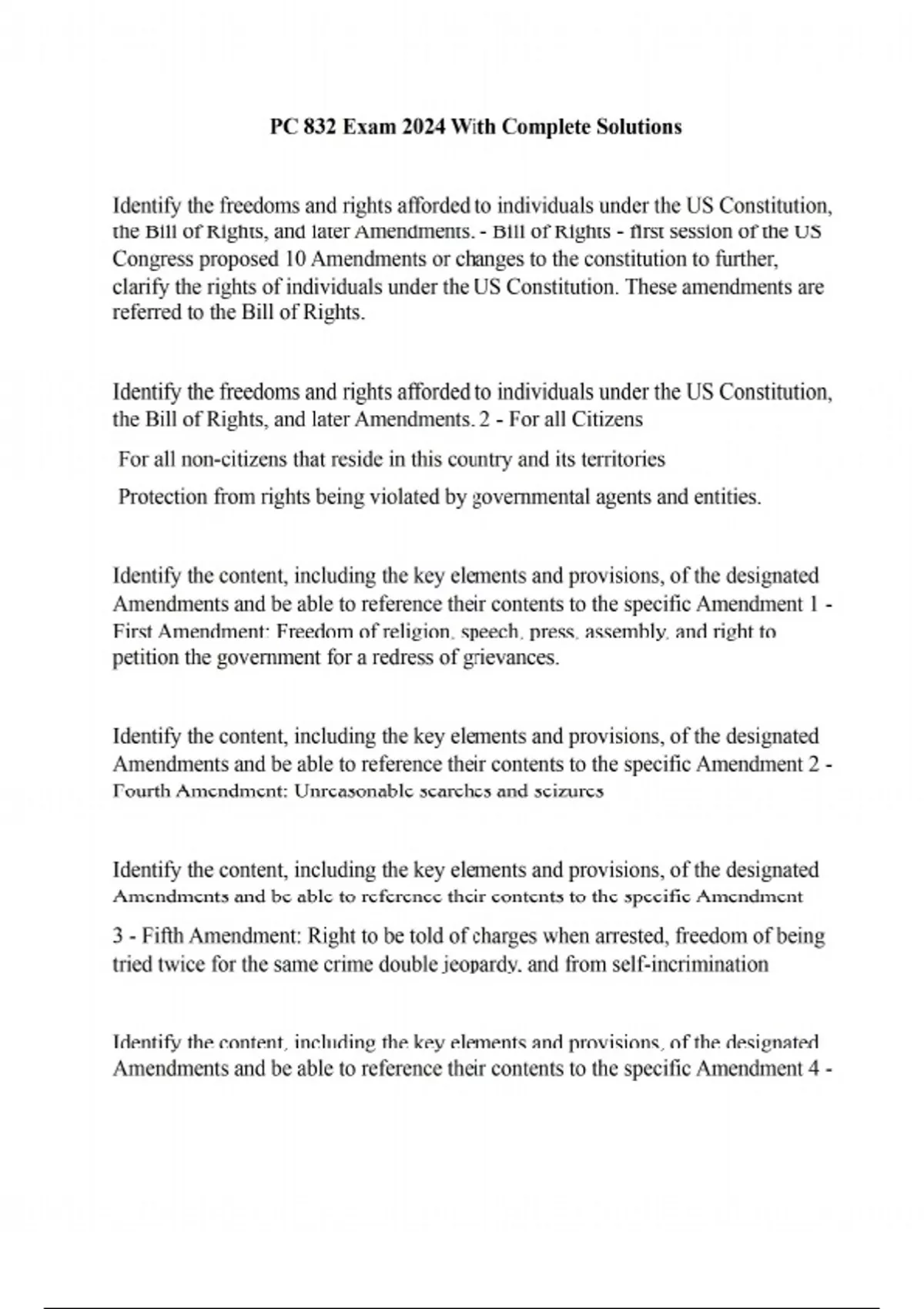 PC 832 Exam 2024 With Complete Solutions - PC 832 Arrest - Stuvia US