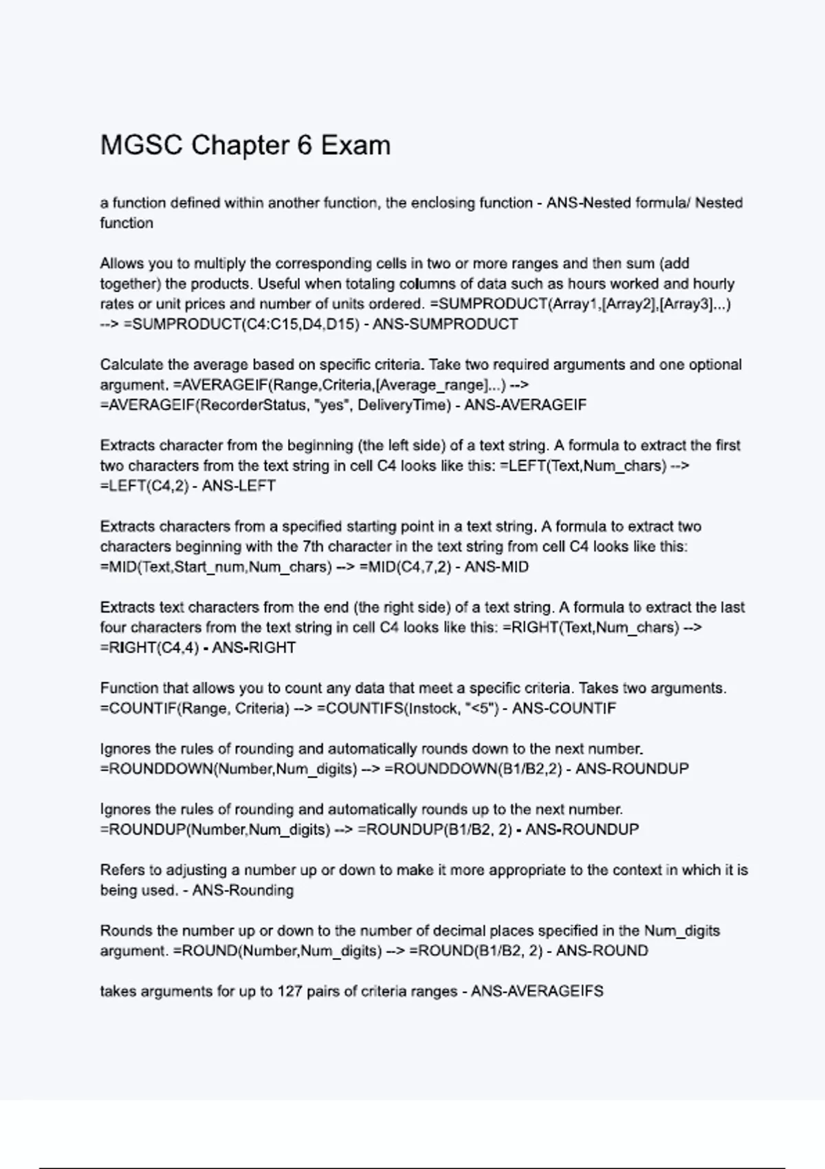 MGSC Chapter 6 Exam Questions & 100% Verified Correct Answers with ...