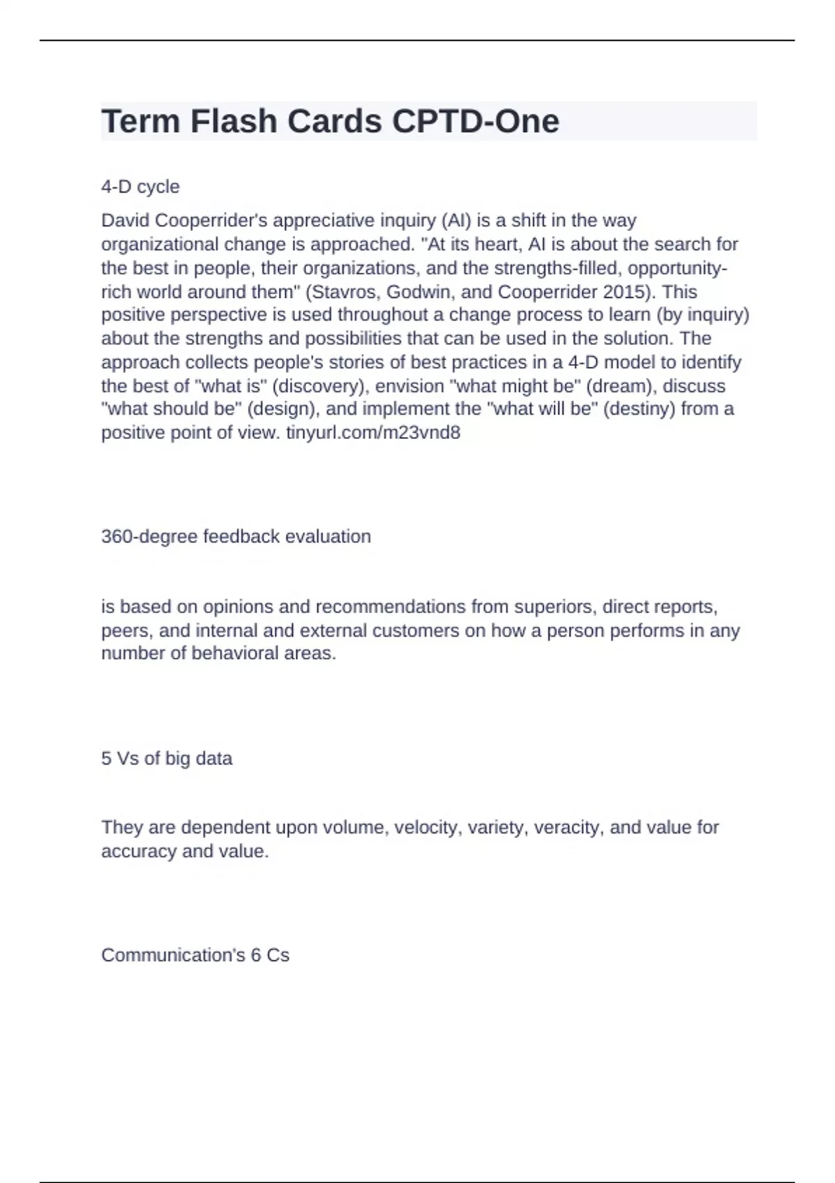 Term Flash Cards CPTD Questions with complete solution 2024/2025 - CPTD ...