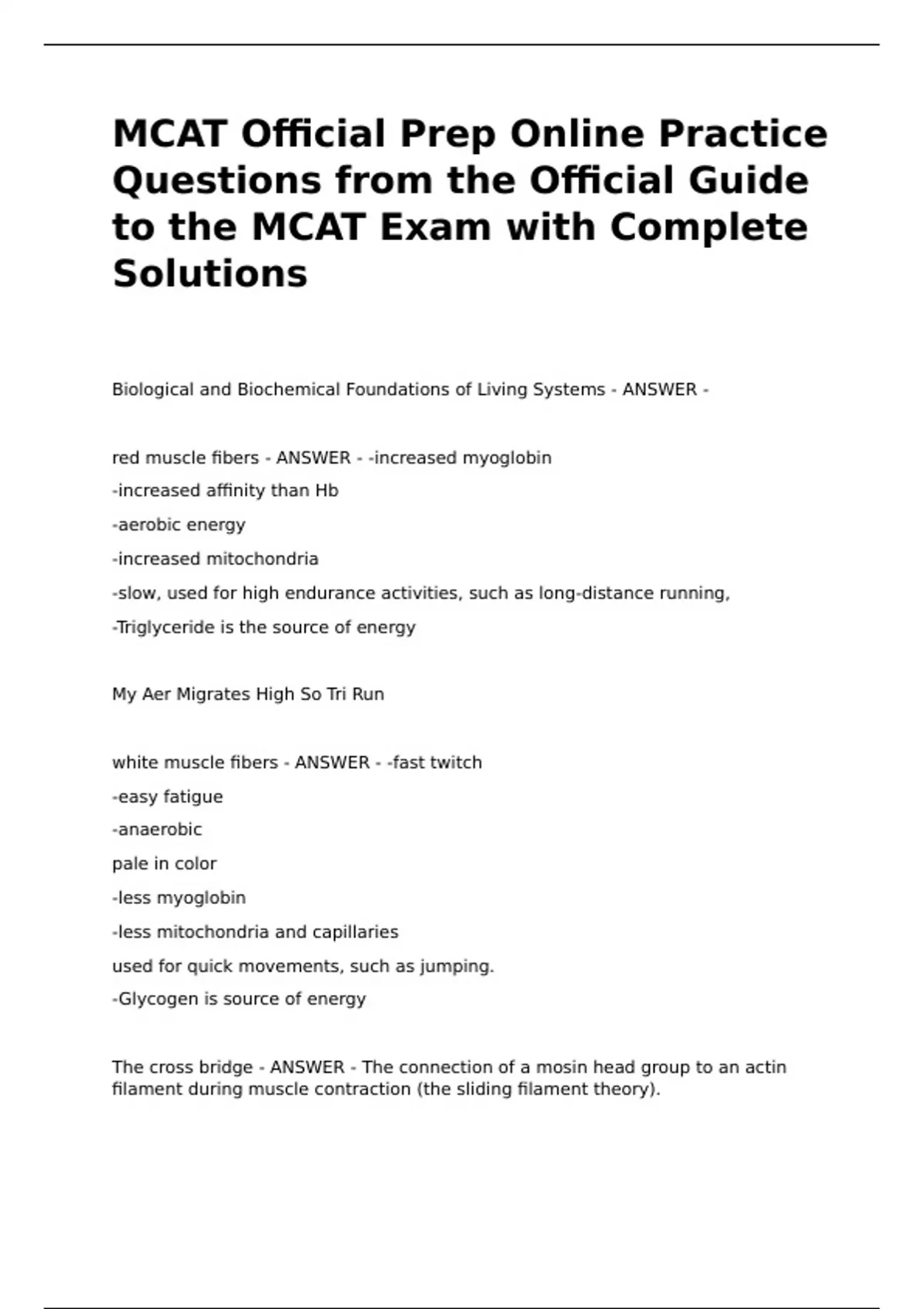 MCAT Official Prep Online Practice Questions from the Official Guide to ...