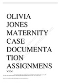 OLIVIA JONES MATERNITY CASE DOCUMENTATION ASSIGNMENS VSIM(DETAILED FOR ...