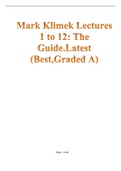 Mark Klimek Lectures 1 to 12: The Guide Latest (Best,Graded A) - Mark ...
