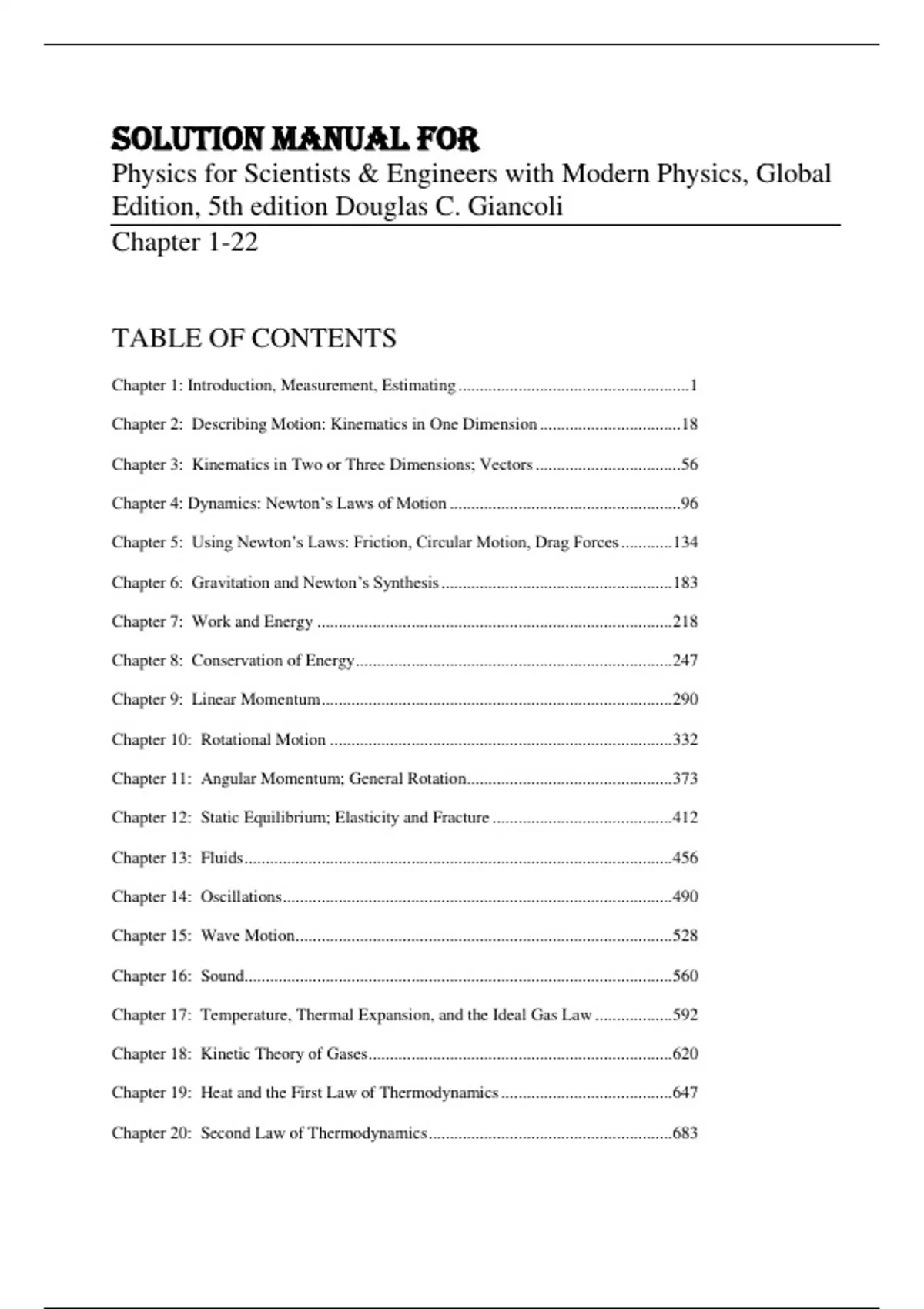 Solution Manual for Physics for Scientists & Engineers with Modern Physics, Global Edition, 5th ...