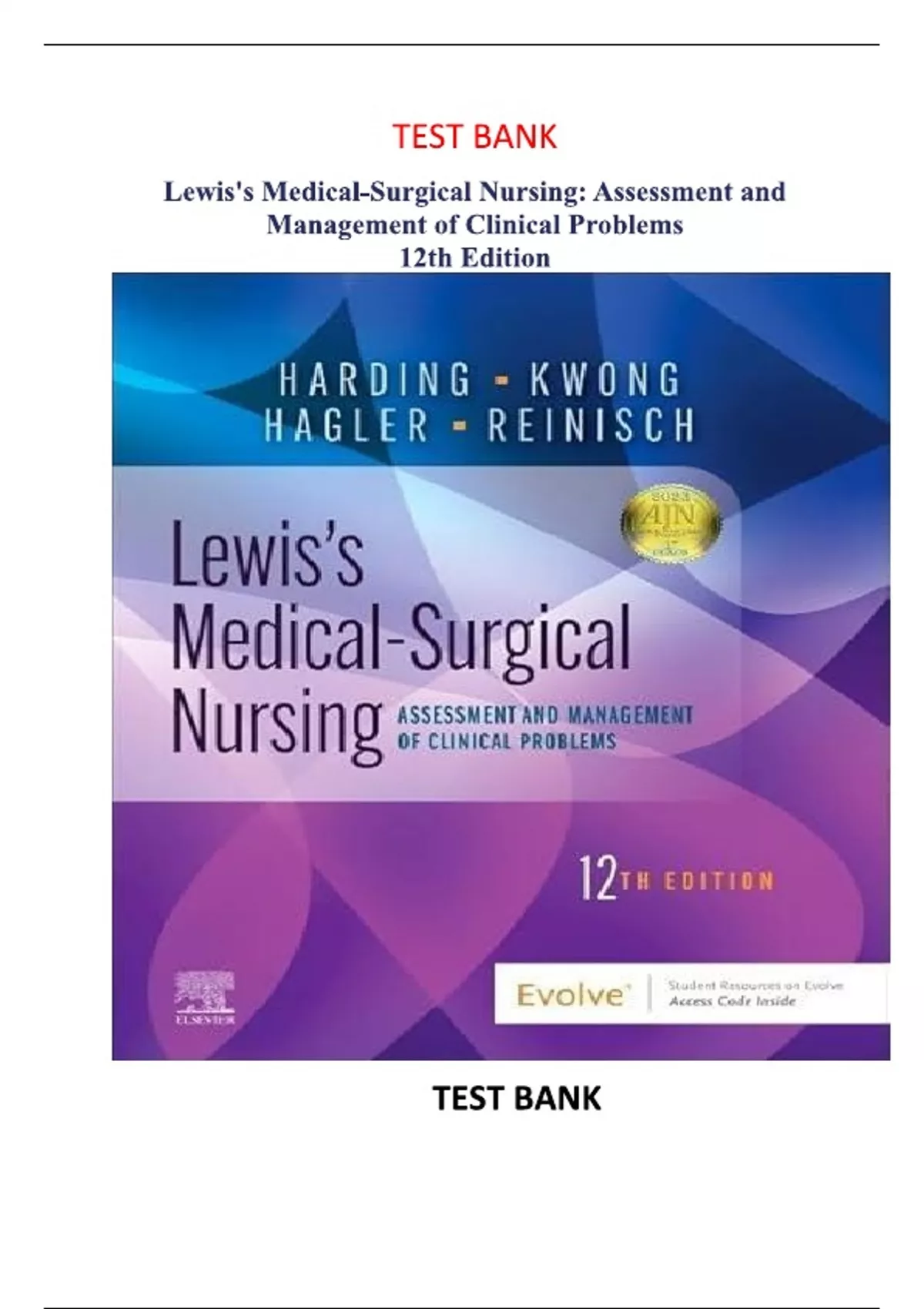 Lewis Medical Surgical Nursing 12th Edition Test Bank - Lewis - Stuvia US