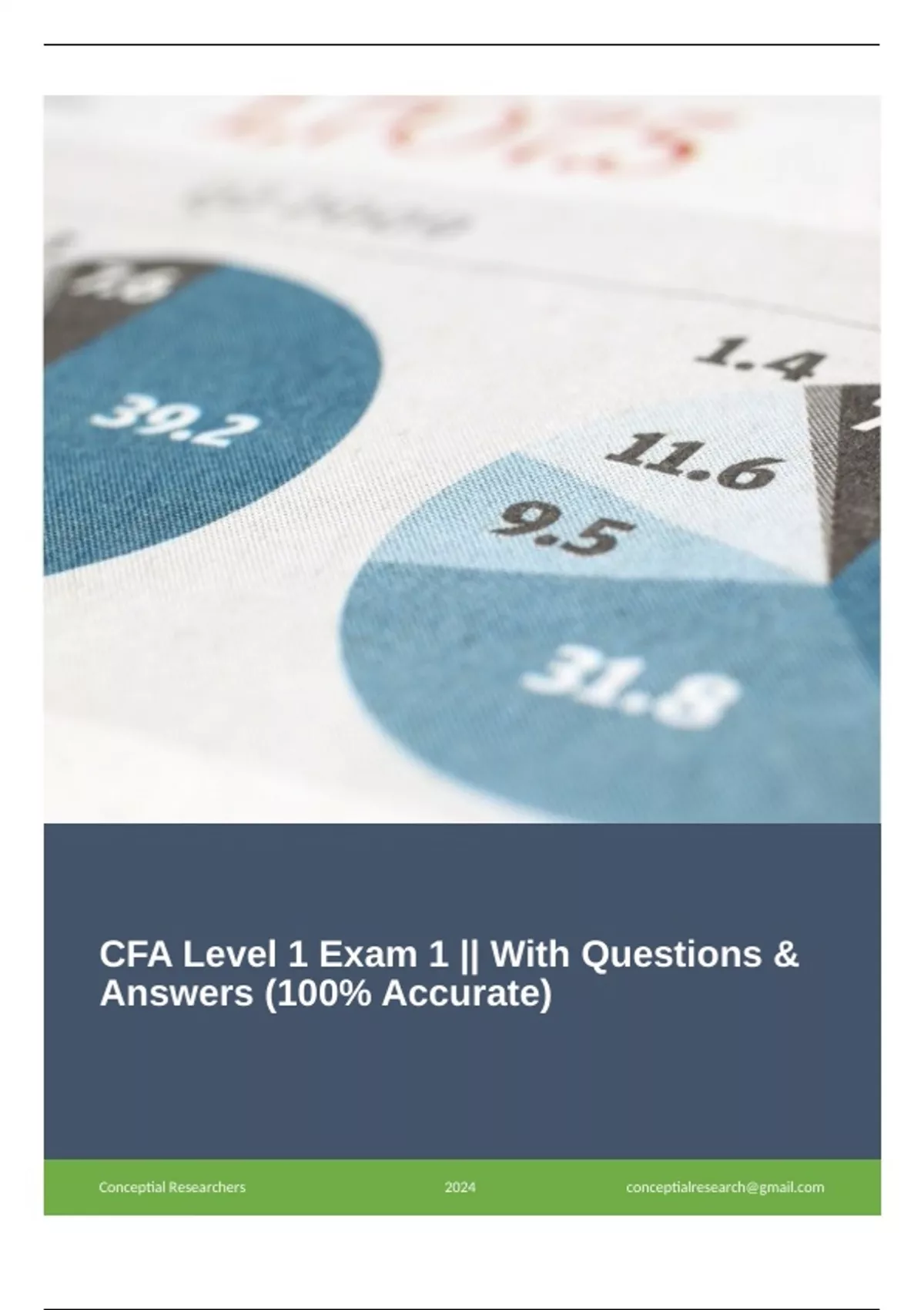 CFA Level 1 Exam 1 || With Questions & Answers (100% Accurate) - CFA ...