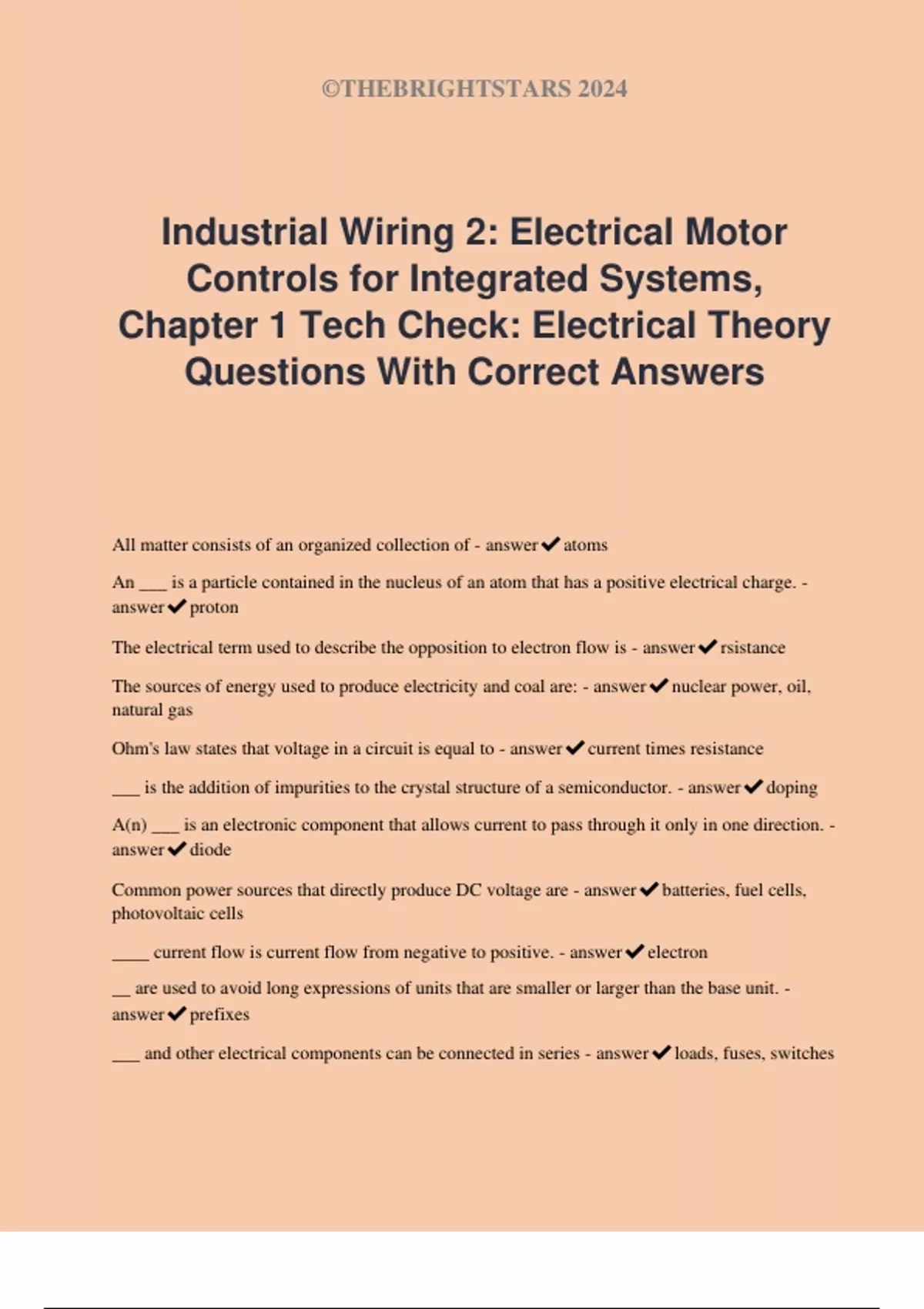 Industrial Wiring 2: Electrical Motor Controls for Integrated Systems ...