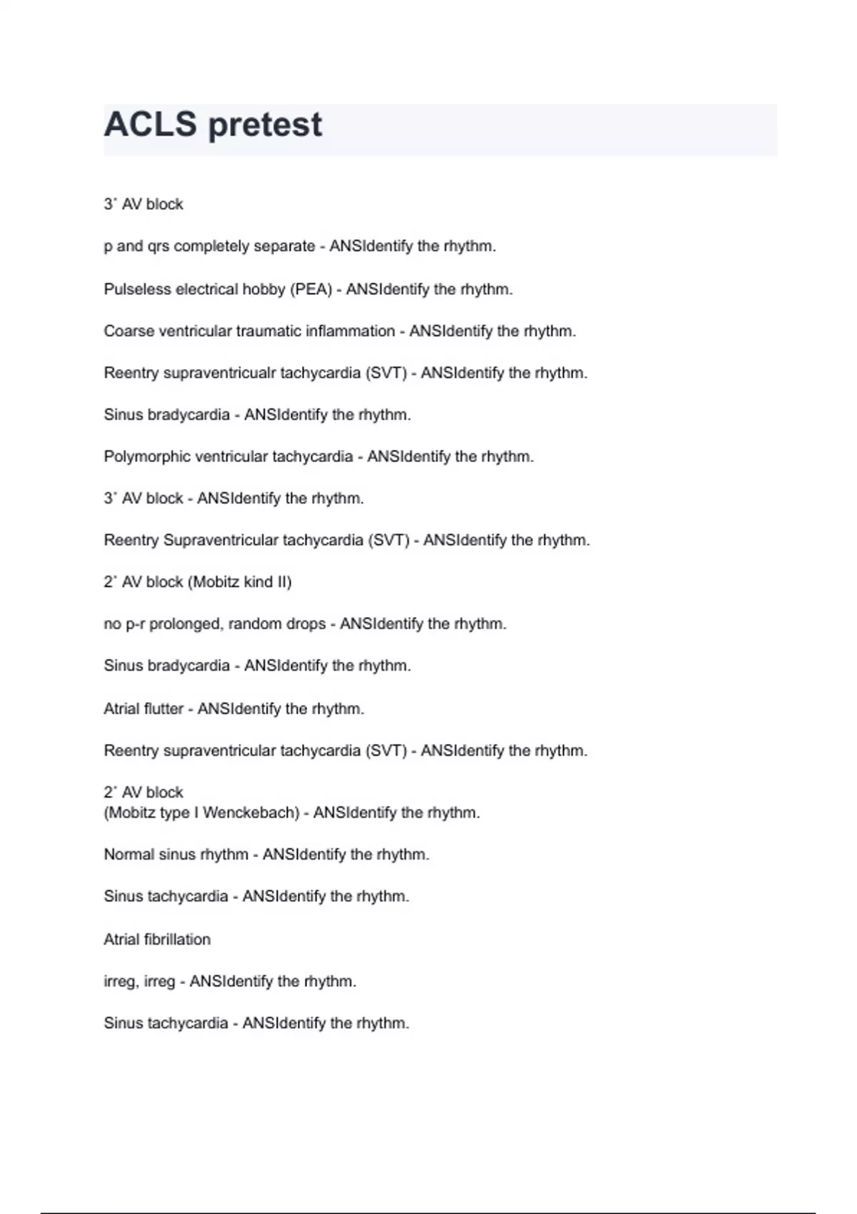 ACLS pretest questions and answers latest 2024/2025 - Acls - Stuvia US