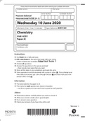 Pearson Edexcel International GCSE (9–1) 10 June 2020 Chemistry Unit ...