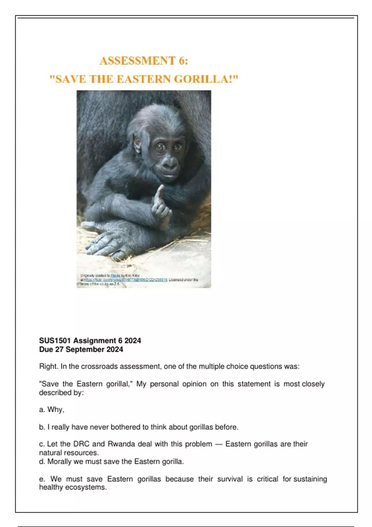 SUS1501 ASSIGNMENT 6 2024 - SUS1501 (SUS1501) - Stuvia SA